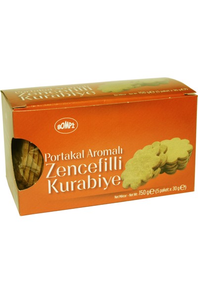 Bompi Portakal Aromalı Zencefilli Kurabiye 150 gr