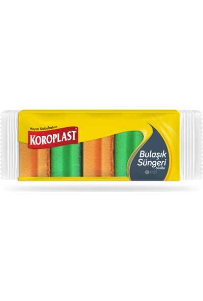 Koroplast Oluklu Bulaşık Süngeri 5'Li