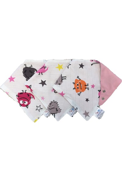 Enhitbaby Muslin Fular Mama Önlüğü 3'lü - Pembe Canavar Enhitbaby Muslin Fular Mama Önlüğü 3'lü - Pembe Canavar