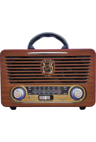 Powerway NSJ05 Nostaljik Bluetooth Radyo