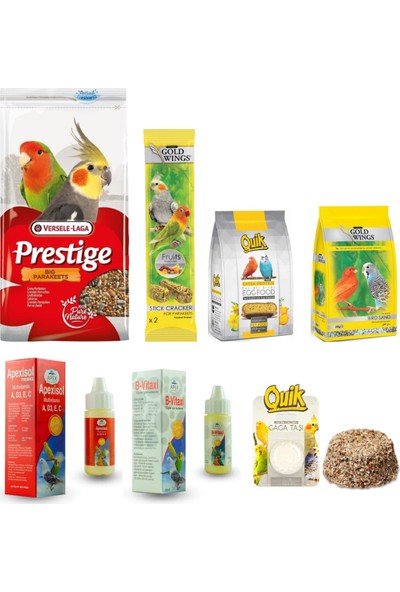 Versele Laga Paraket Sultan Cennet Yem ve Besin Seti 8 Parça Versele Laga Paraket Sultan Cennet Yem ve Besin Seti 8 Parça