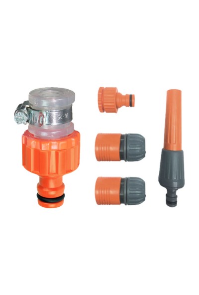 Plasyay Bahçe Hortumu Оtomotik Ayarlı Lans 5’li Set 1/2 Inç Gri