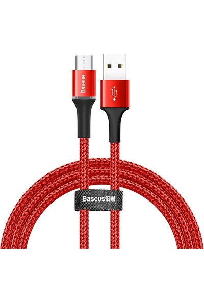 Baseus Halo Micro USB 3A 1 mt Kablo-Kırmızı CAMGH-B09 Baseus Halo Micro USB 3A 1 mt Kablo-Kırmızı CAMGH-B09