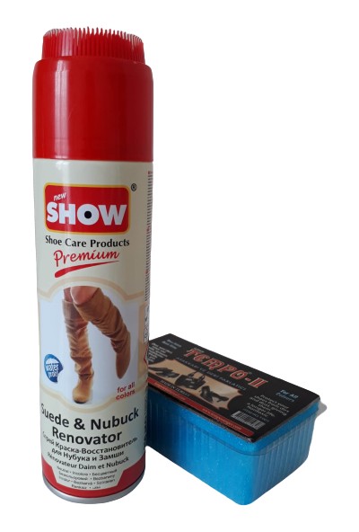 Show Süet Nubuk Sprey Natural Renksiz 250 ml Ve Temizleme Süngeri