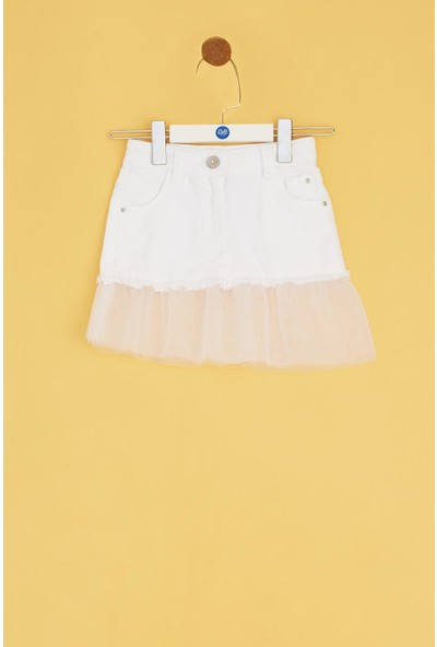 BG Baby Kız Bebek Beyaz Etek