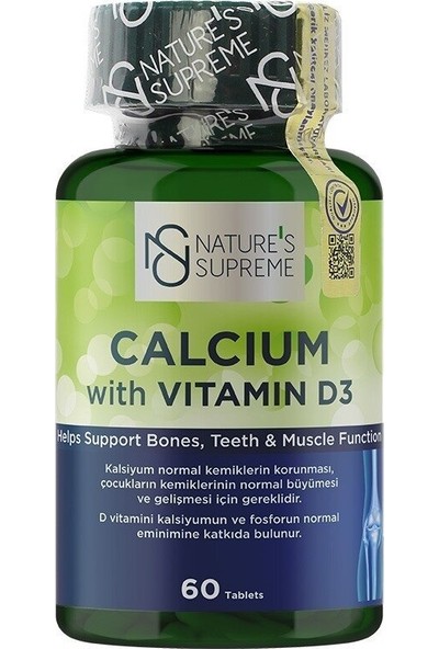 Nature's Supreme Calcium With Vitamin D3 120 Tablet Nature's Supreme Calcium With Vitamin D3 120 Tablet
