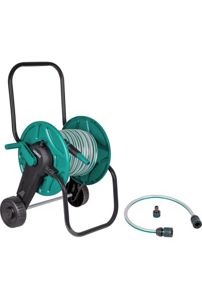 VONROC Hortum Sarma Makara Arabası - 20m Bahçe Hortumu Set