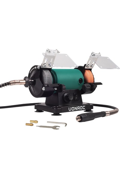 VONROC Tezgah Spiralli Taş Motoru - 150W - 75 mm VONROC Tezgah Spiralli Taş Motoru - 150W - 75 mm