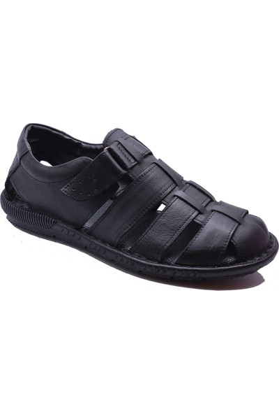Ayakkabıburada 033 Günlük Deri Erkek Sandalet Ayakkabı