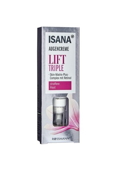 Isana Cilt Lift Triple Göz Kremi 40-60 Yaş 15 ml Retinol ve C+ E + H(Biotin) Vitaminleri Isana Cilt Lift Triple Göz Kremi 40-60 Yaş 15 ml Retinol ve C+ E + H(Biotin) Vitaminleri
