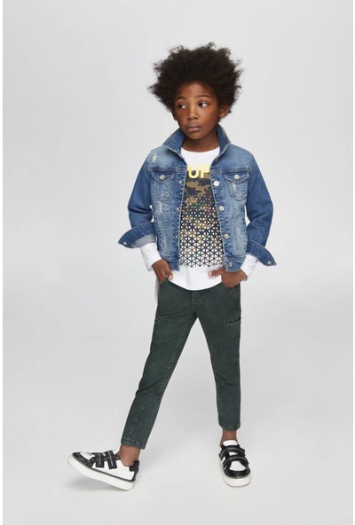 Nebbati Erkek Çocuk Yeşil Pantolon