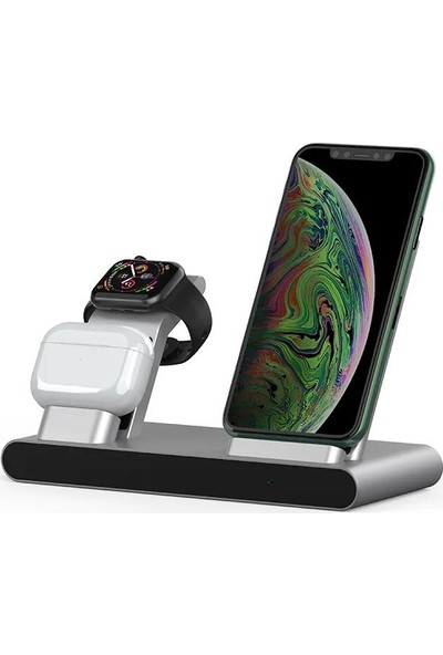 Wiwu Wirelles Kablosuz Masa Üstü Dock Telefon-Saat ve Kulaklık Şarj Cihazı Wiwu Wirelles Kablosuz Masa Üstü Dock Telefon-Saat ve Kulaklık Şarj Cihazı