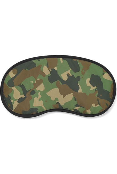 Wuw Kamuflaj Desenli Uyku Göz Bandı