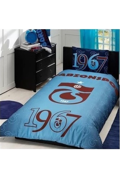 Taç Lisanslı Trabzon Spor Bordo Mavi Tek Kişilik Nevresim Takımı Taç Lisanslı Trabzon Spor Bordo Mavi Tek Kişilik Nevresim Takımı