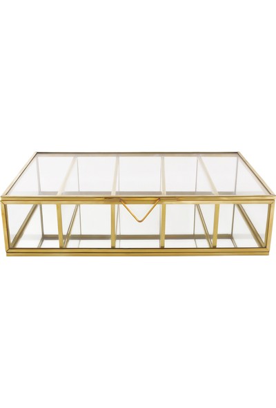 Essa Design Cam Gold Takı Nişan Aksesuar Kutusu Essa Design Cam Gold Takı Nişan Aksesuar Kutusu