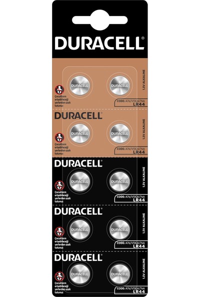 Duracell Özel LR44 Alkalin Düğme Pil 1,5V 10’lu paket Duracell Özel LR44 Alkalin Düğme Pil 1,5V 10’lu paket