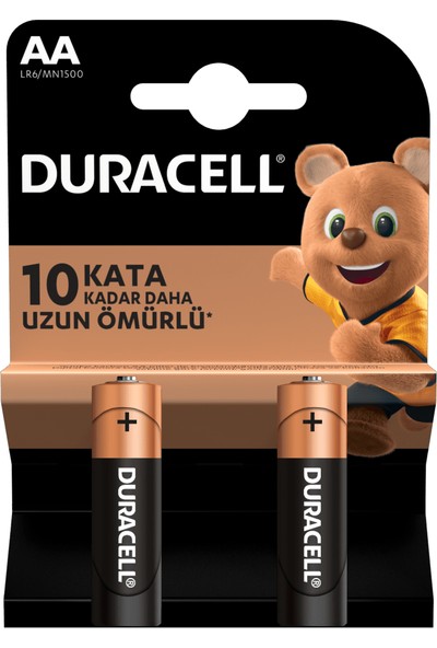 Duracell Alkalin AA Kalem Piller 2’li paket