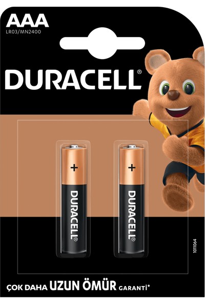 Duracell Alkalin AAA İnce Kalem Piller 2’li paket