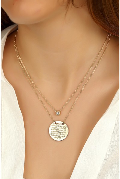 Duke Nickle 2'li Nazar Duası Kürsi Kolye