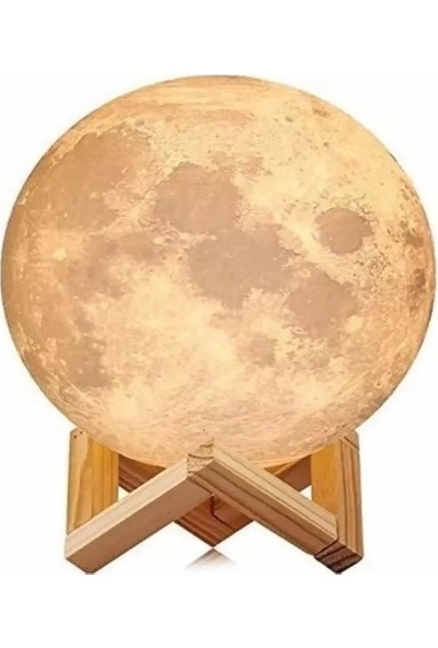 Petit 3D Ay Şeklinde Dekoratif Gece Lambası