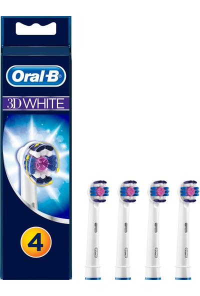 Oral-B 3D White 4'lü Şarjlı Diş Fırçası Yedek Başlığı