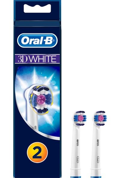 Oral-B 3D White 2'li Şarjlı Diş Fırçası Yedek Başlığı