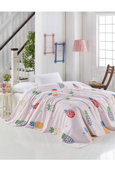 Eponj Home Doğal Pike Baskılı Çift Kişilik Jokeananas Krem Eponj Home Doğal Pike Baskılı Çift Kişilik Jokeananas Krem