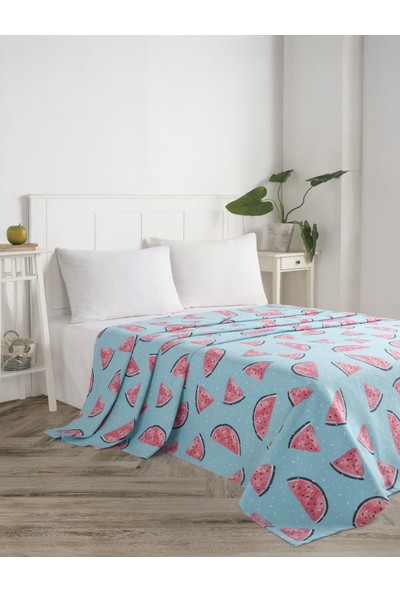 Eponj Home Doğal Pike Baskılı Çift Kişilik Karpuz A.Mavi Eponj Home Doğal Pike Baskılı Çift Kişilik Karpuz A.Mavi