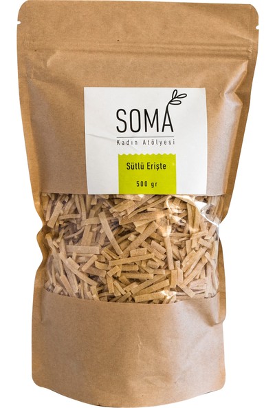 Soma Kadın Atölyesi Sütlü Erişte Yumurtalı Katkısız El Yapımı - 500 gr Soma Kadın Atölyesi Sütlü Erişte Yumurtalı Katkısız El Yapımı - 500 gr