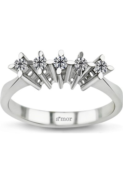 Amor 0.25 Karat Beştaş Pırlanta Yüzük F-Sı 14K Amor 0.25 Karat Beştaş Pırlanta Yüzük F-Sı 14K