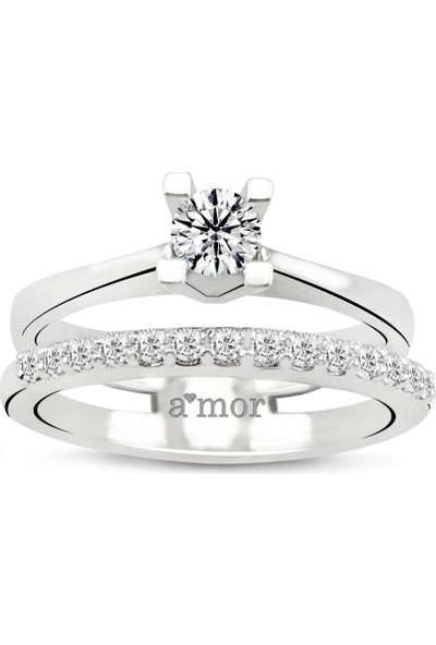Amor 0.40 Karat Tektaş/yarımtur Pırlanta Yüzük F-Sı 14K Amor 0.40 Karat Tektaş/yarımtur Pırlanta Yüzük F-Sı 14K