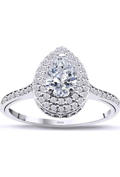 Amor 0.88 Karat Damla Pırlanta Kenar Taşlı Yüzük E/f-Vs/sı 18K Amor 0.88 Karat Damla Pırlanta Kenar Taşlı Yüzük E/f-Vs/sı 18K