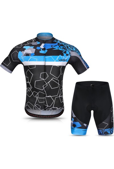Lixada Erkekler Bisiklet Forması Set Nefes Çabuk Kuru