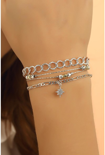 Duke Nickle 3lü Zincir Bileklik