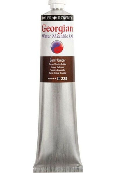 Daler Rowney Georgian Water Mixable Oil Su Bazlı Yağlı Boya 200ML 223 Burnt Umber Daler Rowney Georgian Water Mixable Oil Su Bazlı Yağlı Boya 200ML 223 Burnt Umber