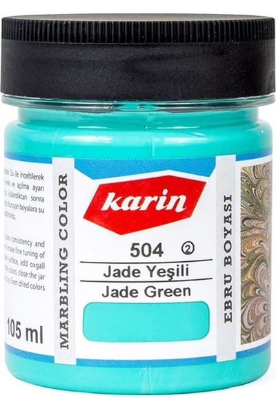 Karin Ebru Boyası Ezilmiş 504 Jade Yeşili 105CC Karin Ebru Boyası Ezilmiş 504 Jade Yeşili 105CC