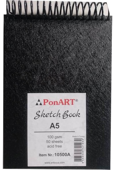 Ponart Sketch Book Üstten Spiralli Çizim Defteri 100G A5 50 Sy Ponart Sketch Book Üstten Spiralli Çizim Defteri 100G A5 50 Sy