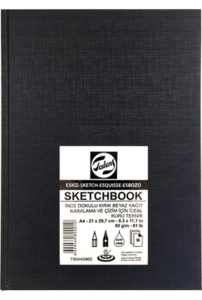 Talens Sketchbook Ince Dokulu Eskiz Defteri 90G 96 Yaprak 21X29.7CM Talens Sketchbook Ince Dokulu Eskiz Defteri 90G 96 Yaprak 21X29.7CM