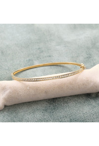 Melis Gold Altın Su Yolu Kelepçe Bilezik BLZ200158