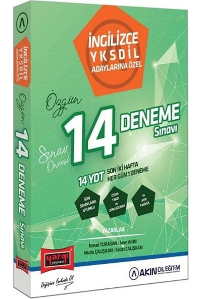 Akın Dil & Yargı Yayınları YKSDİL Adaylarına Özel Özgün 14 Deneme Sınavı