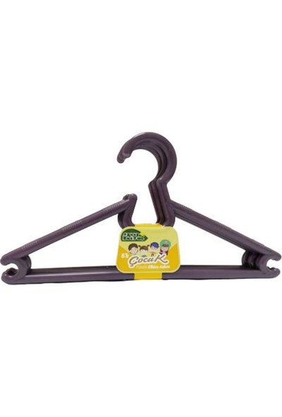 Greenleaves 24 Adet Bebek ve Çocuk Elbise Askısı Mor