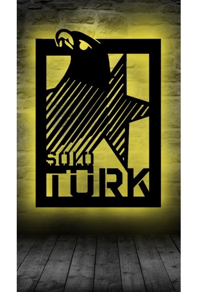 Woodenart Ledli Solotürk Ahşap Tablo Woodenart Ledli Solotürk Ahşap Tablo