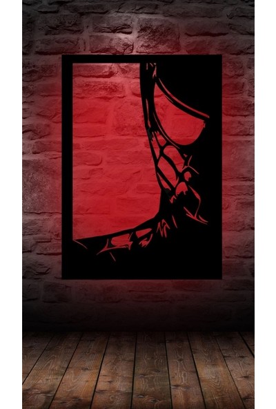 Woodenart Ledli Spıderman Ahşap Tablo