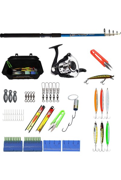 Michigan Bianca 50 Parça Makine Kamış Olta Takımı Seti Michigan Bianca 50 Parça Makine Kamış Olta Takımı Seti