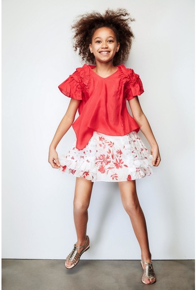 Lia Lea Kız Çocuk Kırmızı Etek