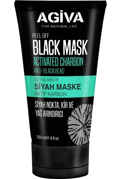 Agiva Soyulabilir Siyah Maske 150ML Agiva Soyulabilir Siyah Maske 150ML