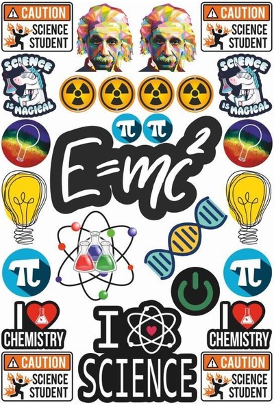 StickerMarket Laptop Bilim Sticker Seti