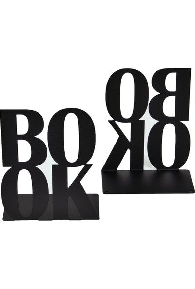 Uber Kraft Kitap Desteği Kitap Tutucu Bookend 2'li Set Siyah