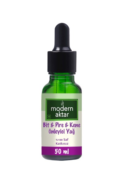Modern Aktar Doğal Yağlardan Bit Pire ve Kene Önleyici Bakım Yağı 50 ml Modern Aktar Doğal Yağlardan Bit Pire ve Kene Önleyici Bakım Yağı 50 ml