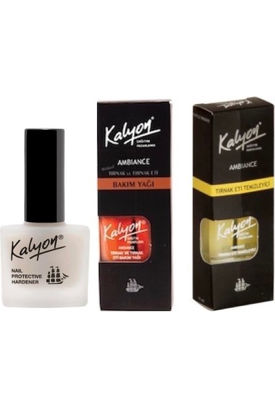 Kalyon Tırnak Besleyici+Tırnak Bakım Yağı+Tırnak Eti Temizleyici 3'lü Set